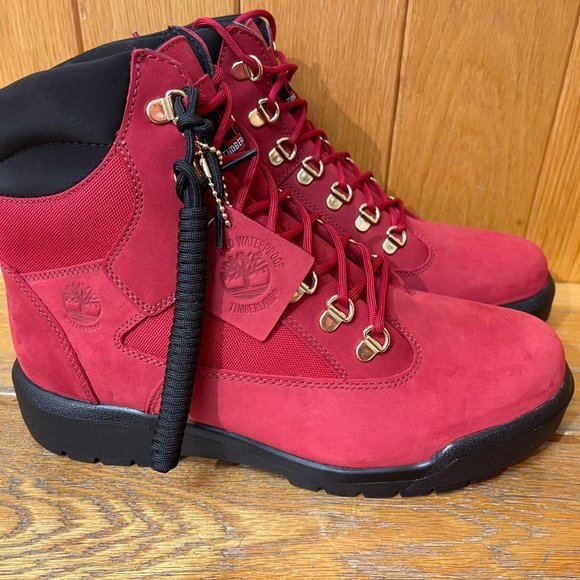 Timberland | Shoes | Timberland Mens Field 6 Waterproof Dark Red Nubuck ...